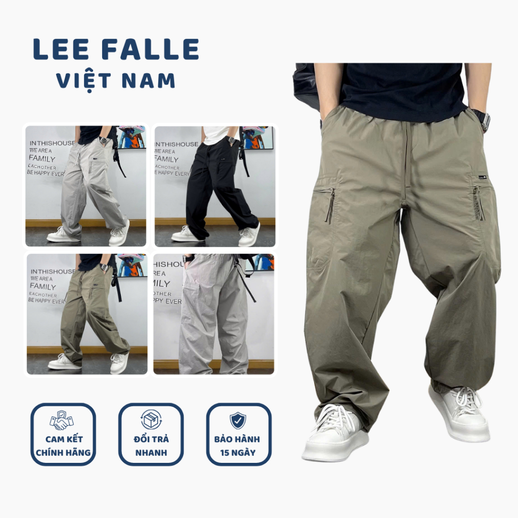 Quần Gió Lee FALLE VN Nam/Nữ Form Suông Thể Thao Bigsize Cạp Chun Dễ ...