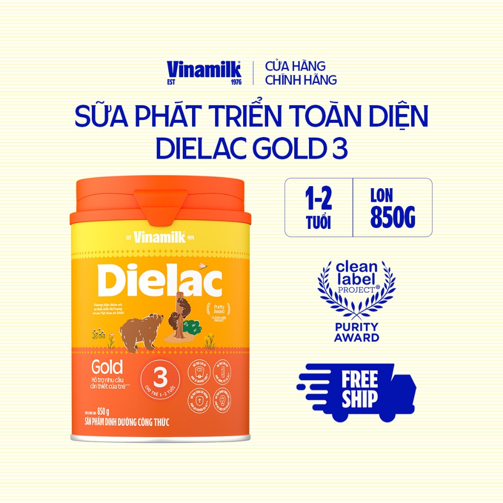 Sữa bột Dielac Gold 3 - Hộp thiếc 850g | Shopee Việt Nam