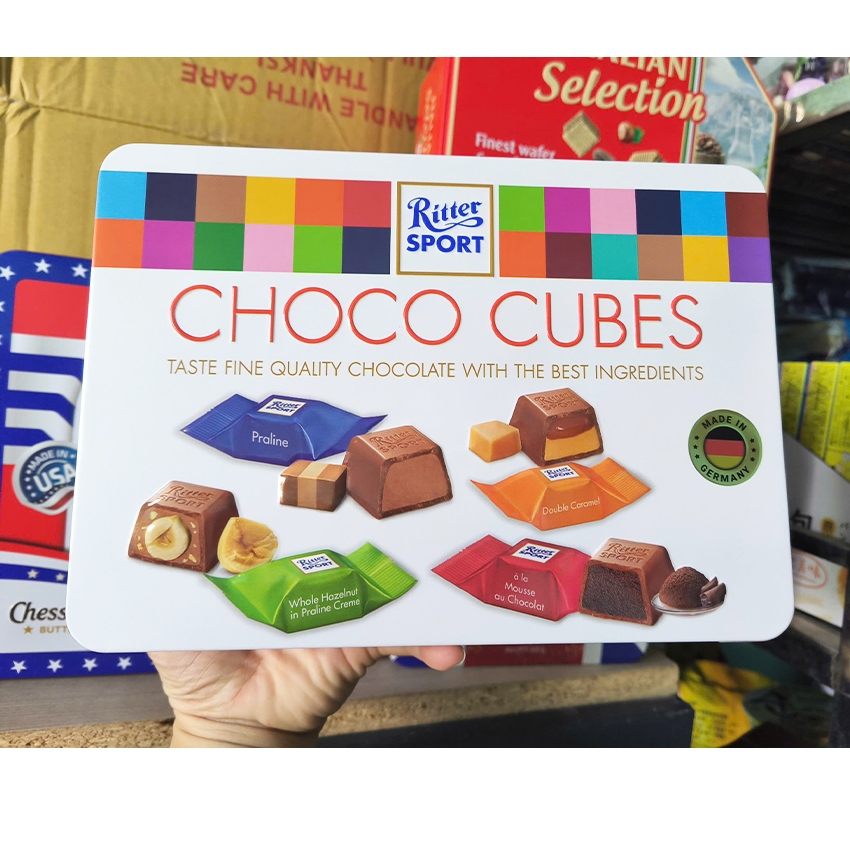 Socola Viên Hỗn Hợp Choco Cubes Ritter Sport Hộp thiếc 192g, BÁNH KẸO ...