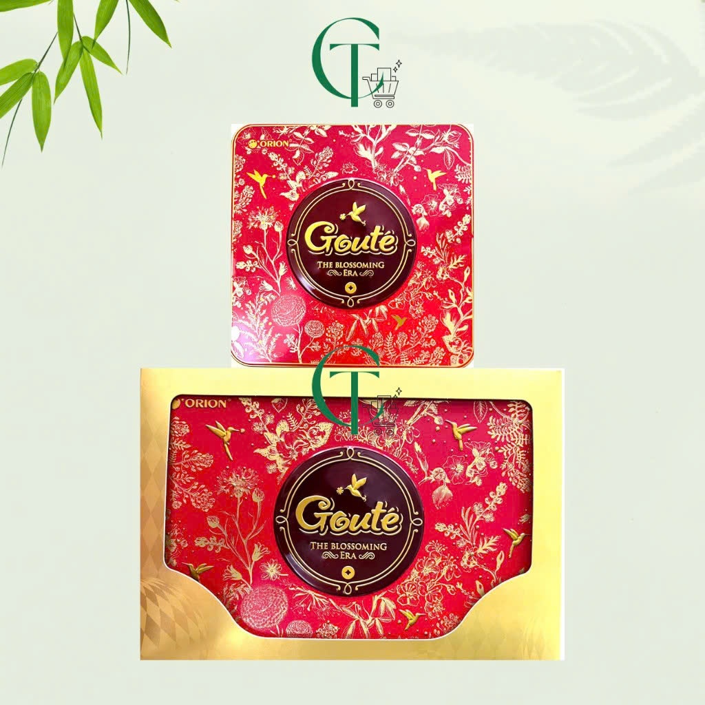 Bánh quy mè giòn tan Goute' Tết hộp thiếc 475,2g / 237,6g - hộp quà Tết 2025 | Shopee Việt Nam