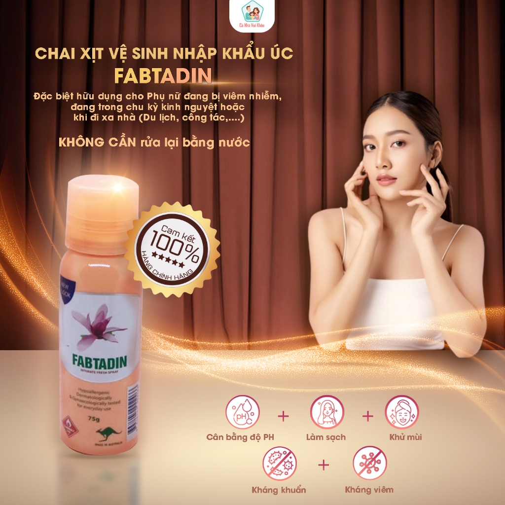 Xịt Vệ Sinh FABTADIN (NK Úc, Date mới) Thơm Mát, Làm Sạch, Sạch Mùi ...