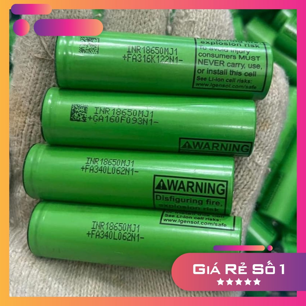 Pin 18650 LG MJ1 dung lượng 2800 -3300 mAh xả 25A Tháo Khối 98% Mới ...