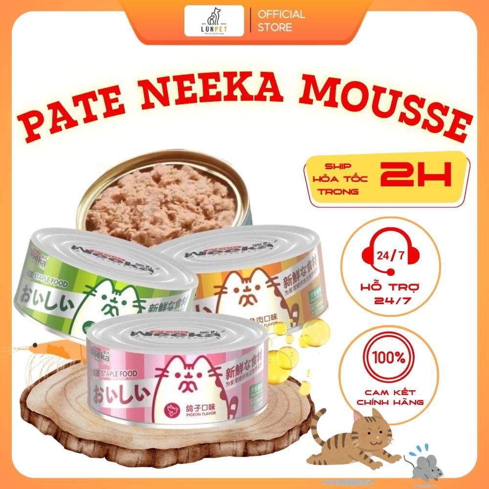 [Hỏa tốc] Pate lon Neeka mousse cho mèo con, mèo trưởng thành | Shopee Việt Nam