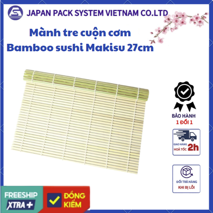 Mành Tre Cuộn Cơm Bamboo Sushi Makisu 27Cm (Cái) Nhật Bản – JPS ...