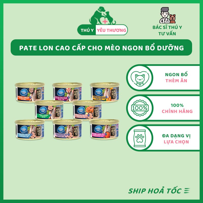 [Chính hãng ] Pate lon cao cấp cho mèo con 70g - Pate Snappy Tom ...