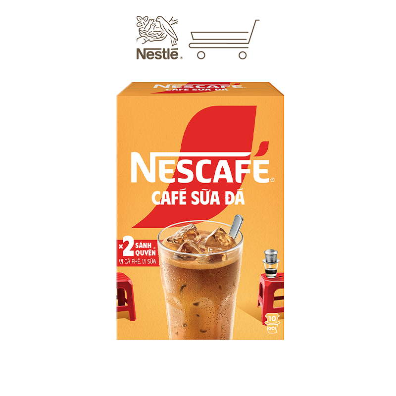 [Tặng Bộ 3 ly thủy tinh cao cấp NESCAFE] Combo 3 Hộp Cà phê sữa NESCAFÉ ...