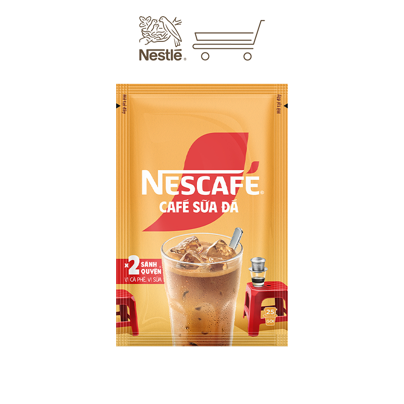 [Tặng Bộ 3 ly thủy tinh cao cấp NESCAFE] Combo 3 Hộp Cà phê sữa NESCAFÉ ...