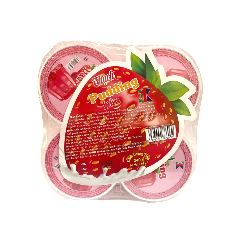 Thạch Jelly – Pudding 3K - 340g(4 cốc x 85g) | Shopee Việt Nam