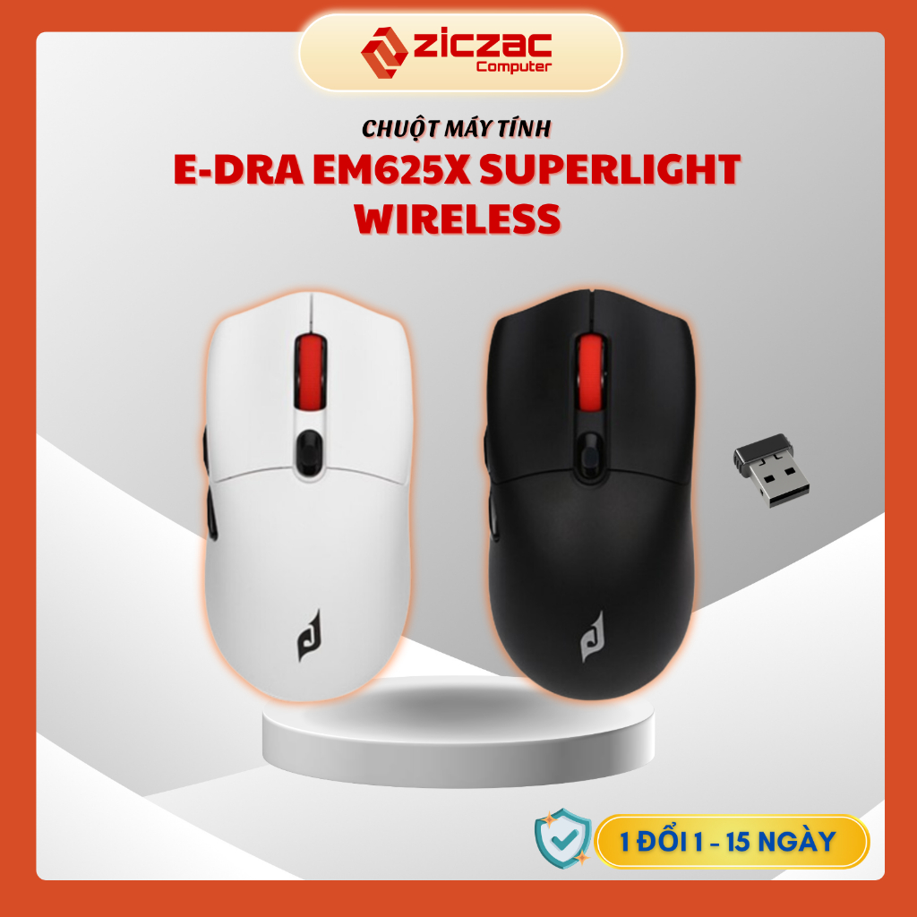 Chuột gaming không dây Edra EM625X Superlight siêu nhẹ 70g 3 mode kết ...