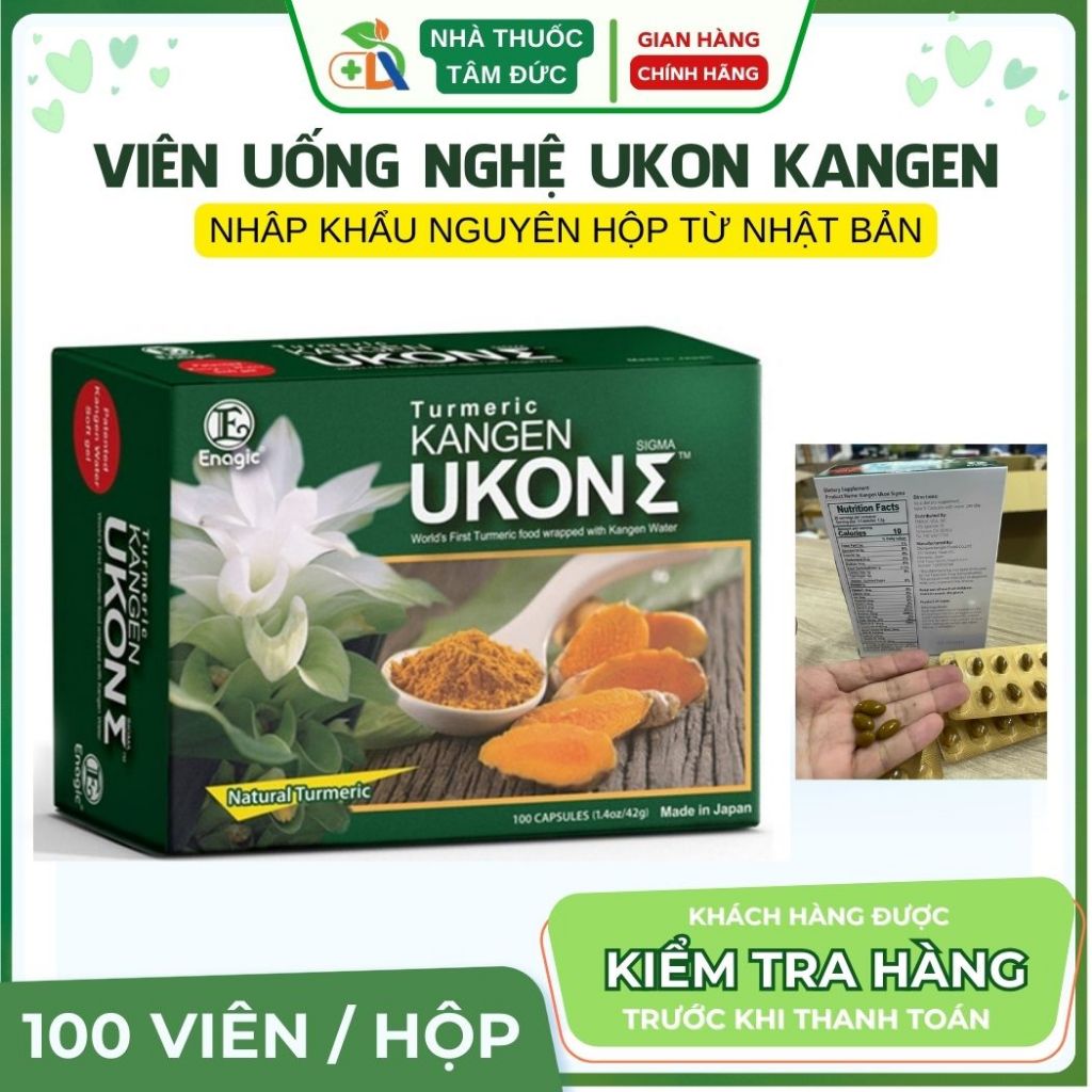 Viên tinh chất dầu Nghệ Kangen Ukon Japan - Hộp 100 Viên Chính Hãng ...