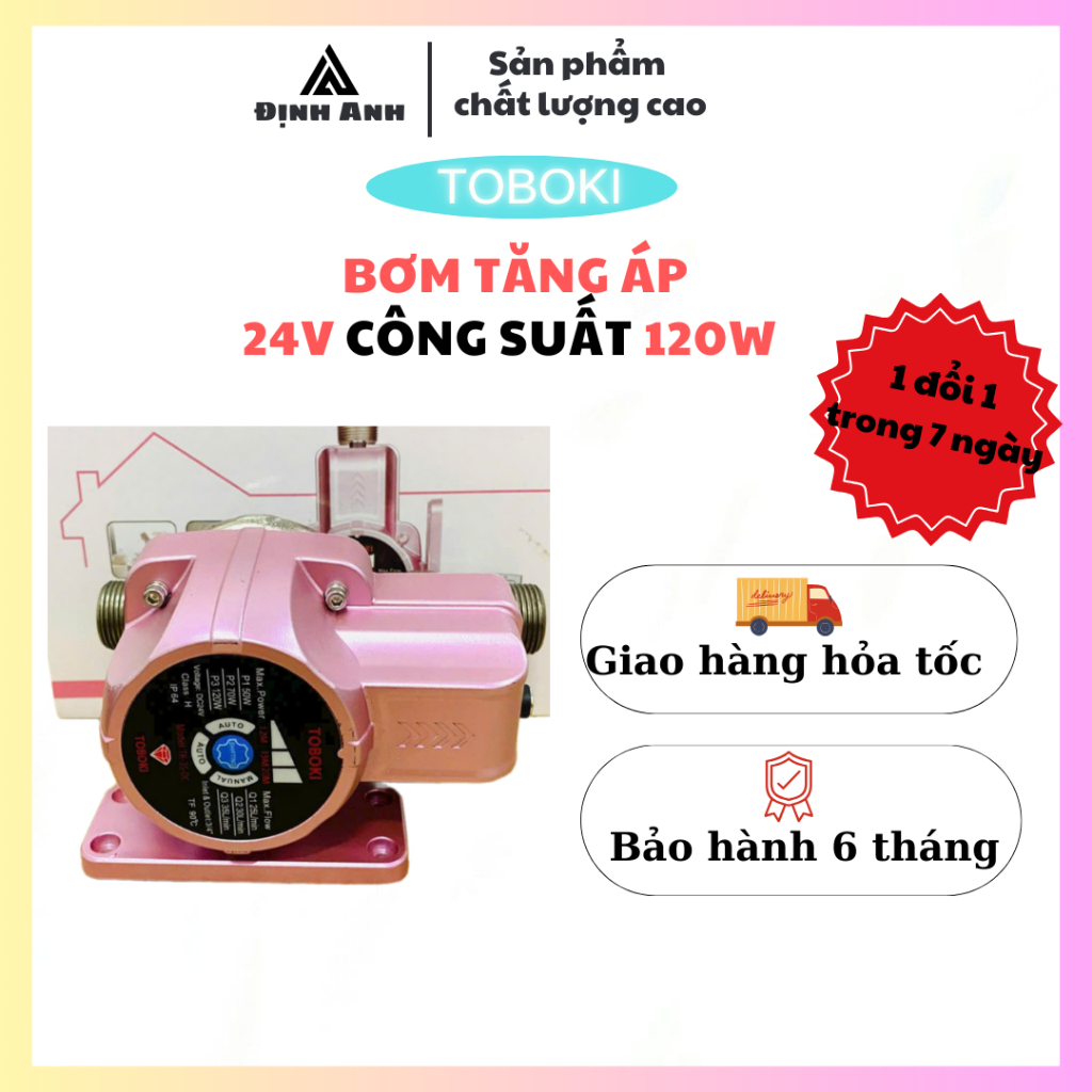Máy bơm tăng áp TOBOKI 24V công suất 120W MỚI 100% | Shopee Việt Nam
