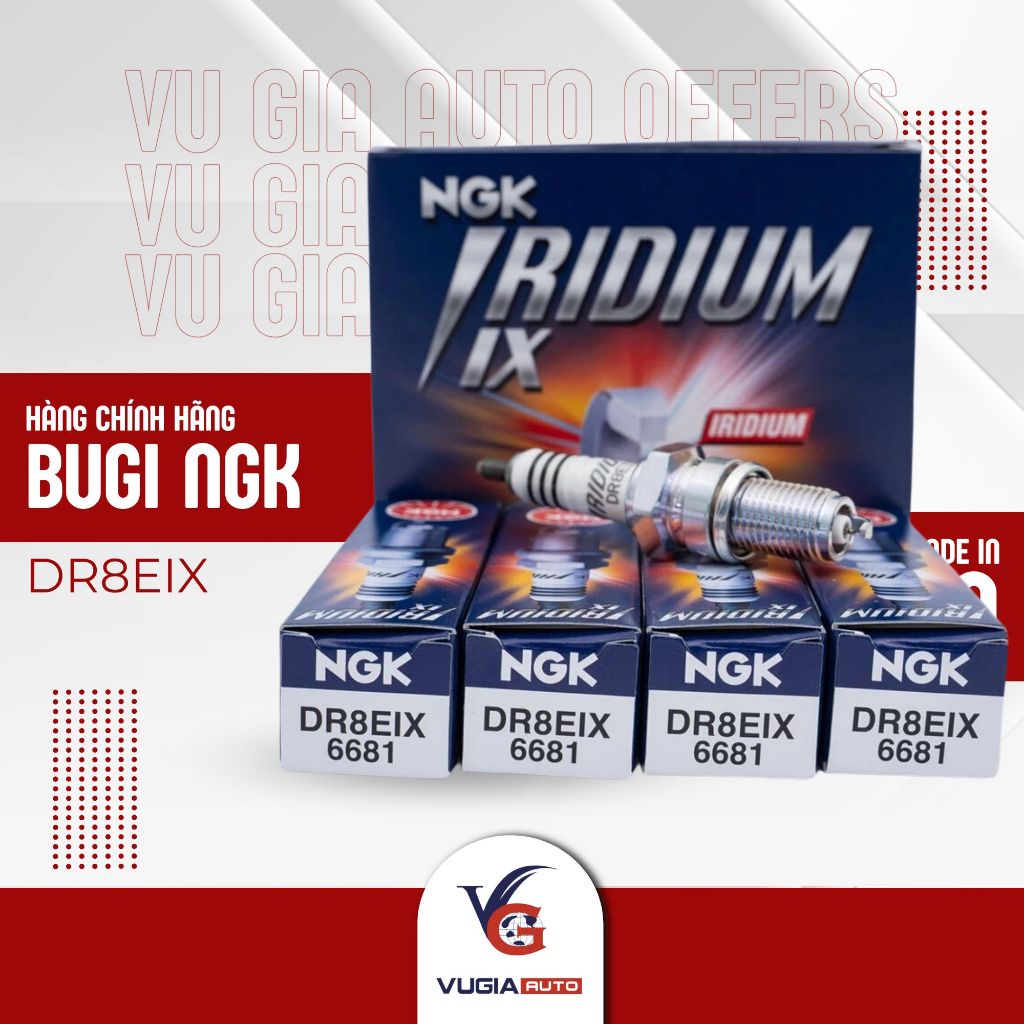 Bugi NGK Iridium DR8EIX [HÀNG CHÍNH HÃNG] dùng cho xe mô tô phân khối ...