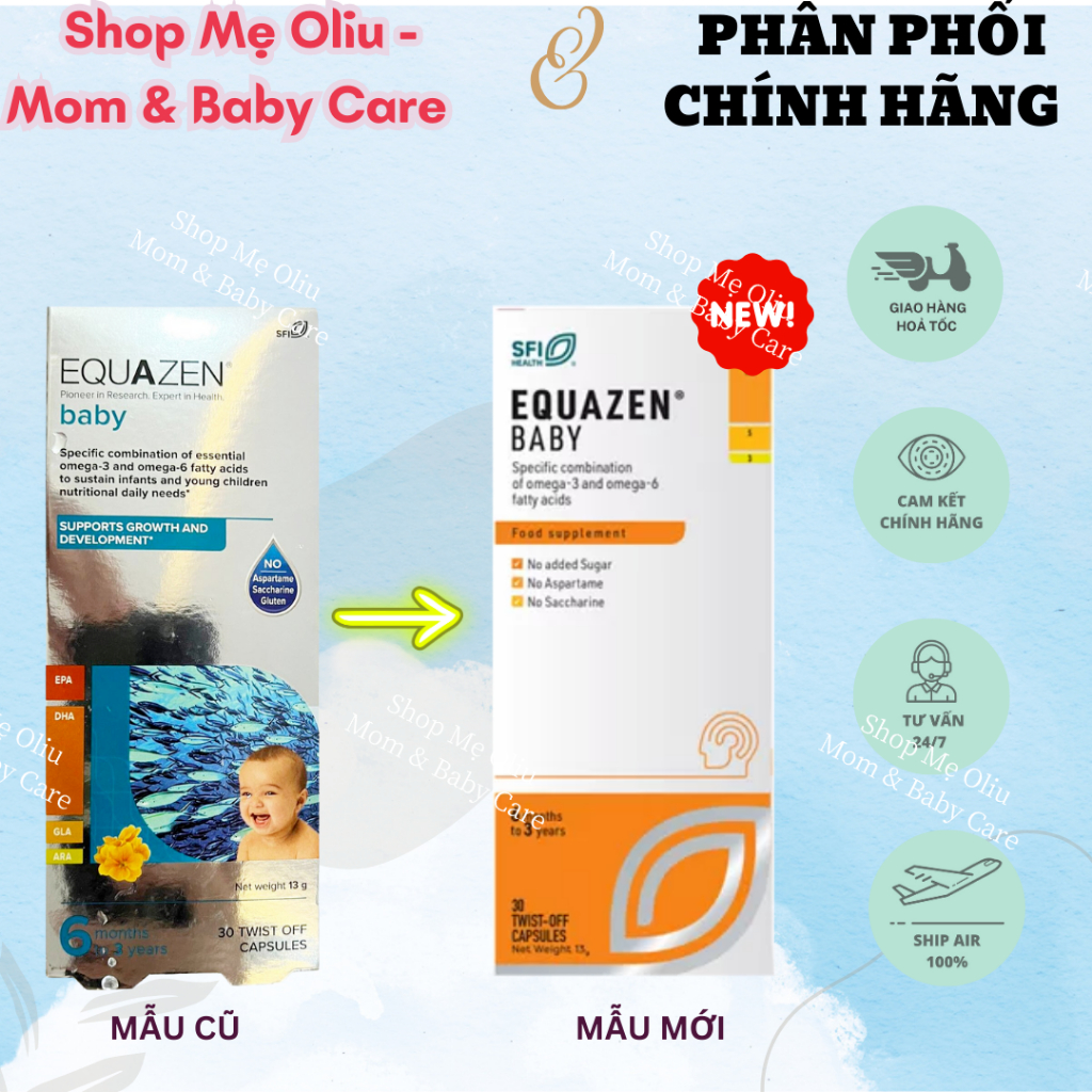 [MẪU MỚI]Viên uống bổ sung DHA Equazen cho bé 6 tháng mẫu mới - 30 viên ...