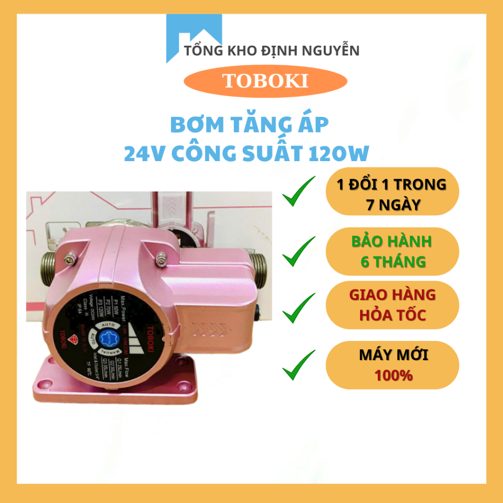 Máy bơm tăng áp TOBOKI 24V công suất 120W MỚI 100% | Shopee Việt Nam