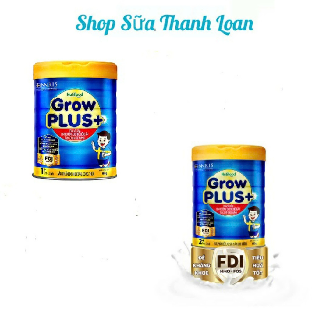 [HSD T9-2026] COMBO 2 LON Sữa Bột NutiFood Grow Plus+ Xanh Hộp 900g Tăng Cân Khỏe Mạnh. | Shopee ...