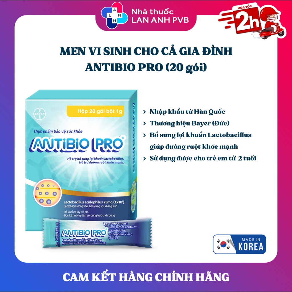 ANTIBIO PRO - Men Vi Sinh Hỗ Trợ Bổ Sung Lợi Khuẩn, Giúp Giảm Đầy Bụng ...