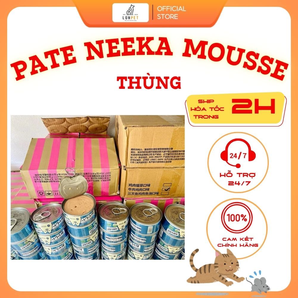 [Hỏa tốc] [Thùng 24L] Pate Neeka Moouse cho mèo con và mèo trưởng thành | Shopee Việt Nam