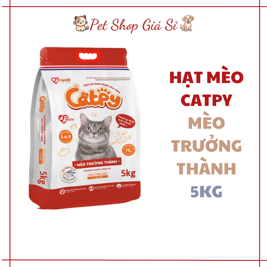 Hạt mèo Catpy - Cho mèo trưởng thành - 5KG | Shopee Việt Nam