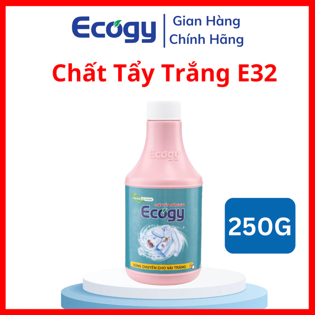 TẨY TRẮNG Ecogy làm trắng sáng quần áo, làm sạch vết ố vàng, vết đồ ăn ...