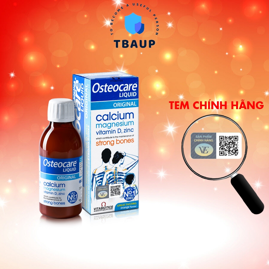 Siro Osteocare Liquid Vitabiotics chắc khỏe, bổ xương khớp, răng, bổ sung Canxi, Vitamin D ...