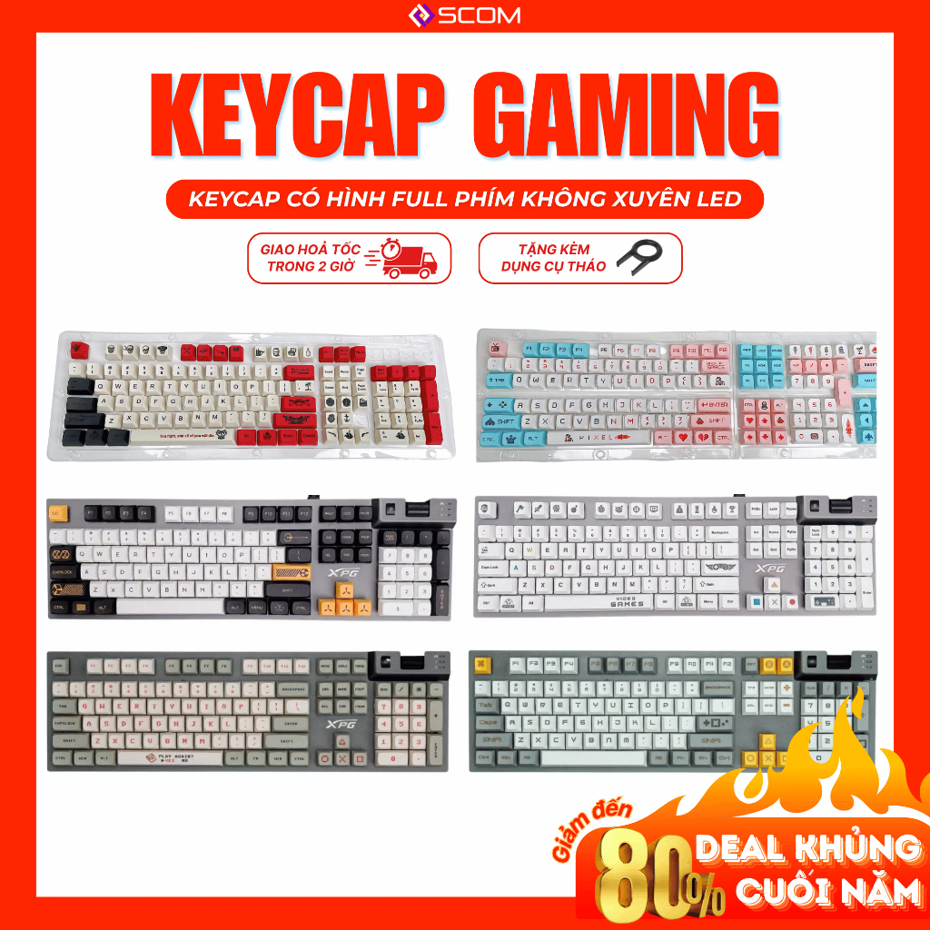 Bộ nút phím cơ in hình Gaming - Set Keycaps dye sub full phím theo ...