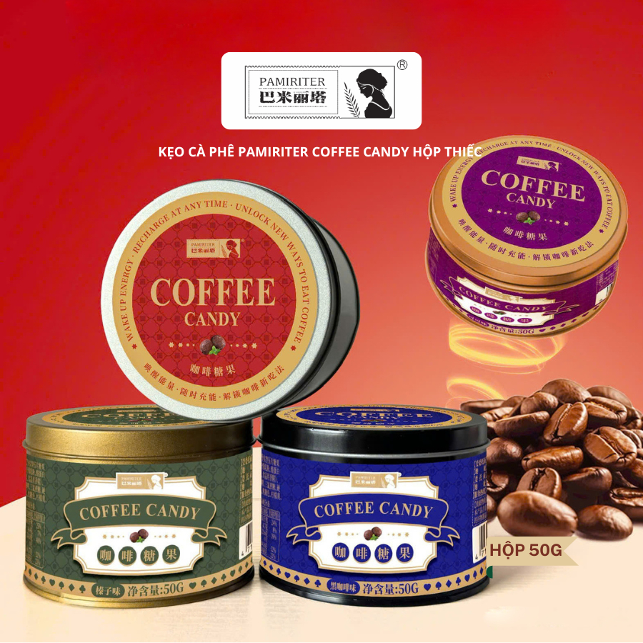 Kẹo Cà Phê Pamiriter Coffee Candy Hộp Thiếc 50g Đài Loan | Shopee Việt Nam