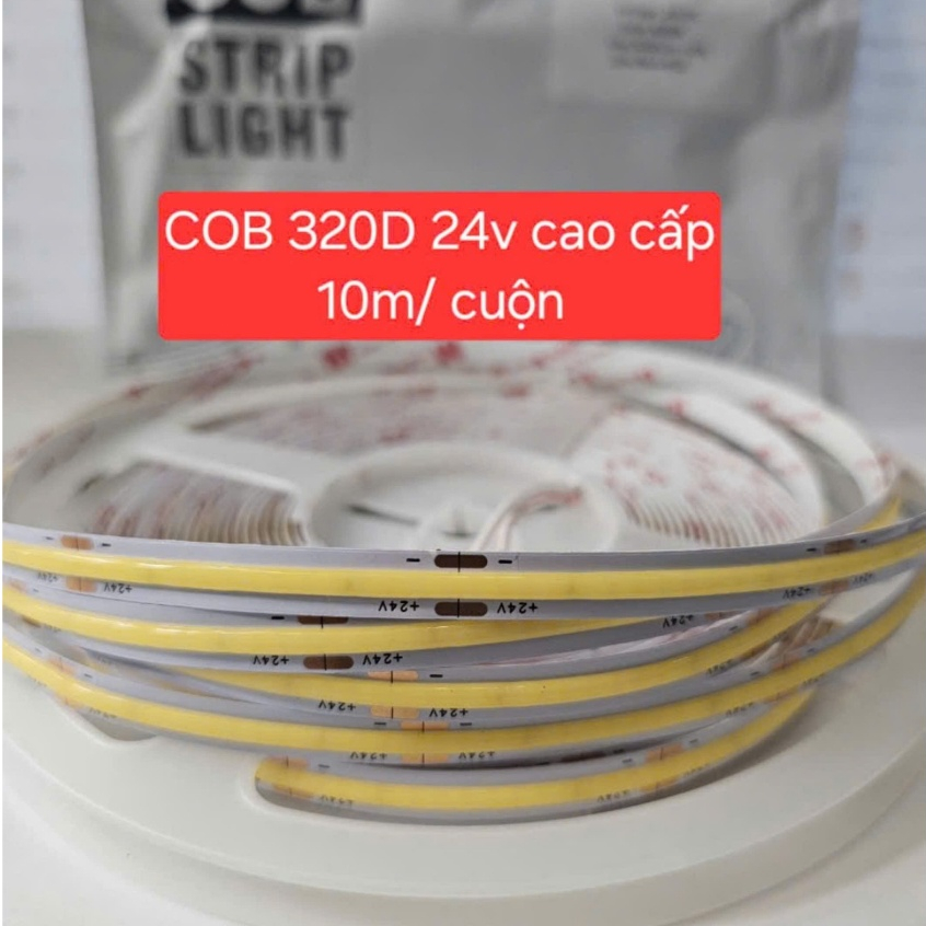 (cuộn 10 mét) Led cuộn dây dán 24V SMD 2835 120 led, led COB 320 led có ...