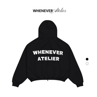 WHENEVER Áo Hoodie Whenever Basic Zip Up Vải Nỉ Form Boxy Unisex ...