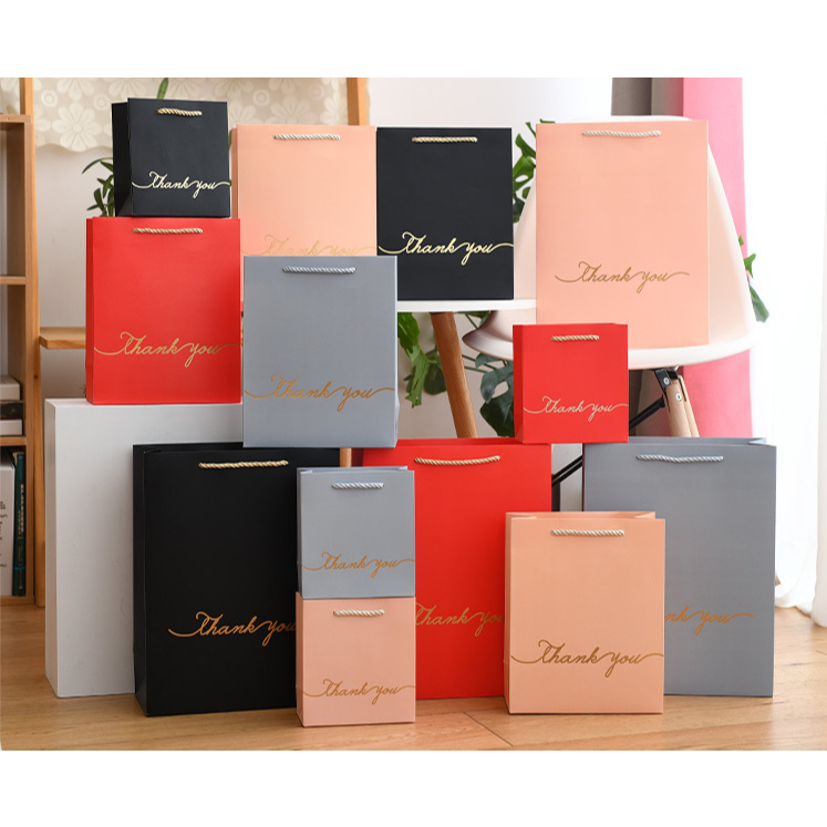 (LOẠI XỊN) Túi giấy Thank you ivory loại đẹp Đỏ, Be | Shopee Việt Nam