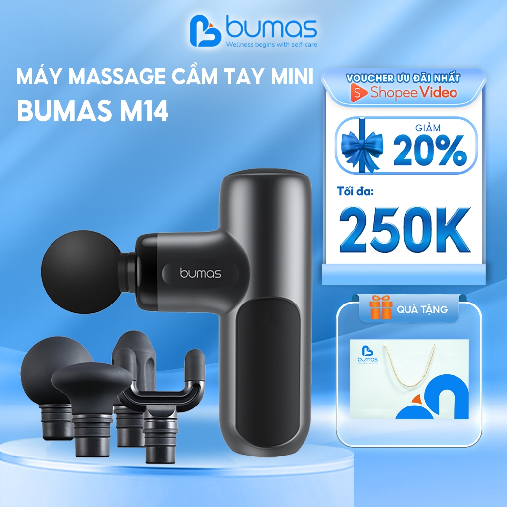 Máy massage cầm tay BUMAS M14, mát xa toàn thân giúp thư giãn, giảm ...