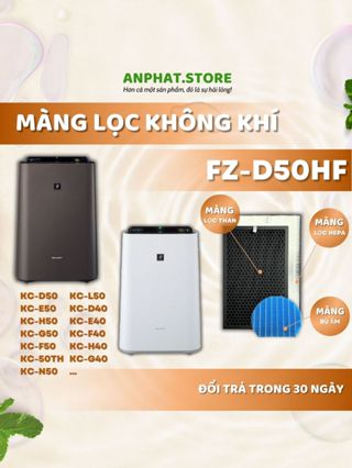 Màng lọc không khí thay thế Mã: FZ-D50HF, KC-D50, E50,H50,G50,F50,50TH,N50,L50,M501,R50 ...