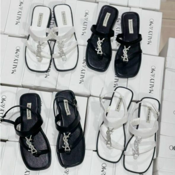 Dép sandal y.sl bản cao cấp, Dép quai hậu ys.l Nam Nữ bản cao cấp chất liệu da in 3D, hót 2024 ...