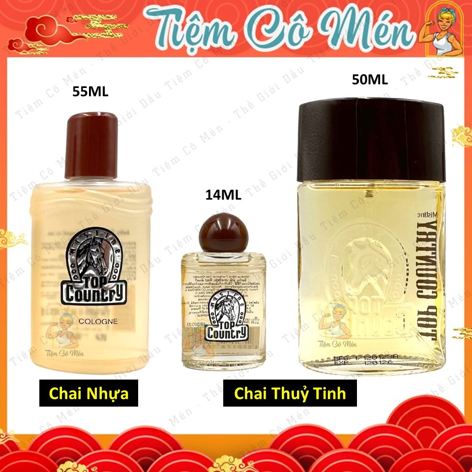 Nước Hoa Con Ngựa Top Country Thái Lan - Chai Thuỷ Tinh/Chai Nhựa - 14ml/50ml/55ml | Shopee Việt Nam