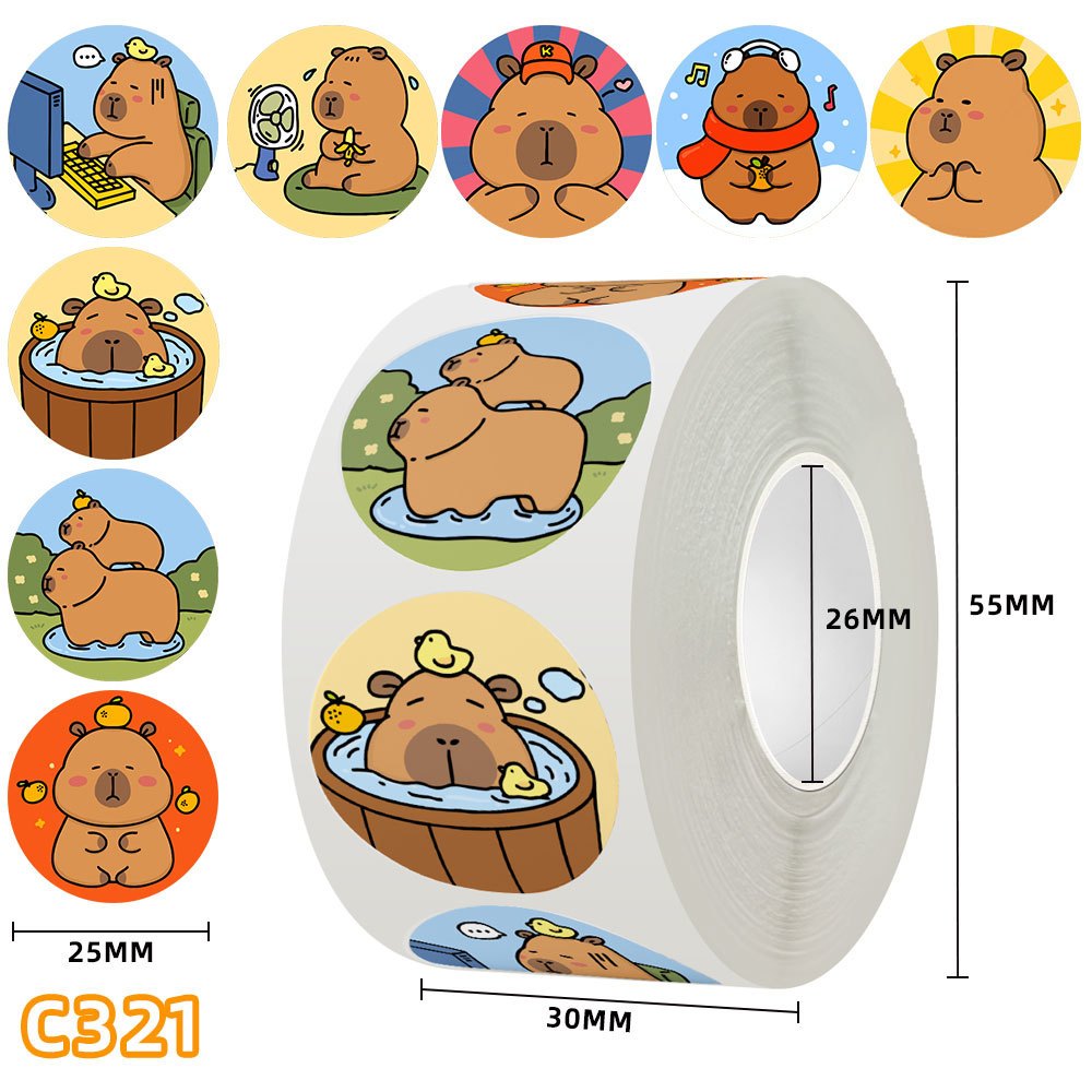 Cuộn 500 sticker dán kích thước 1 inch gói hàng quà tặng | Shopee Việt Nam