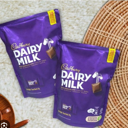 Socola Cadbury Dairy Milk New Túi CDM 81G Vị Sữa - 4,5G X 18 Viên Nhập ...