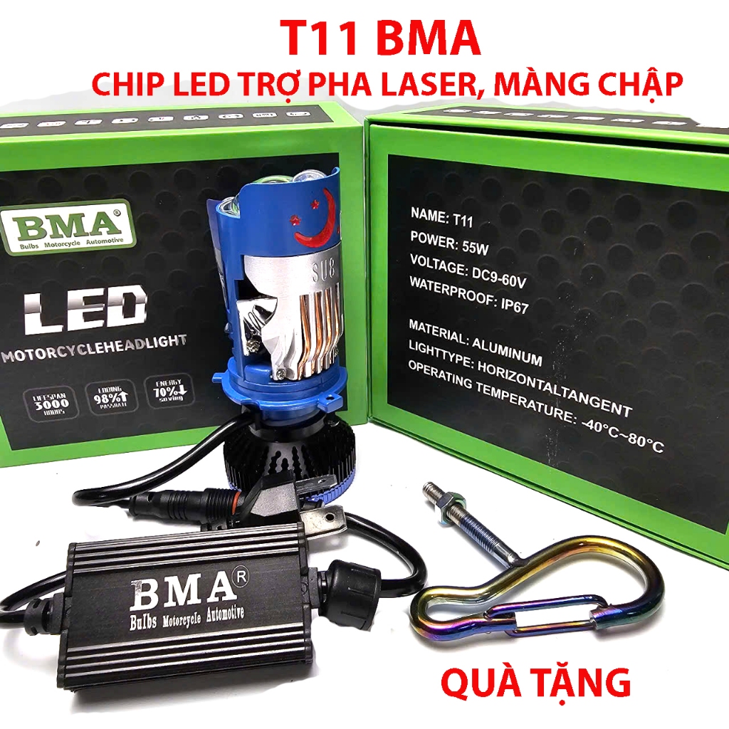 Đèn Pha Led T11 Pro BMA MT 85W Bản Nâng Cấp 11/2024 2 Chip Led Trợ Pha ...