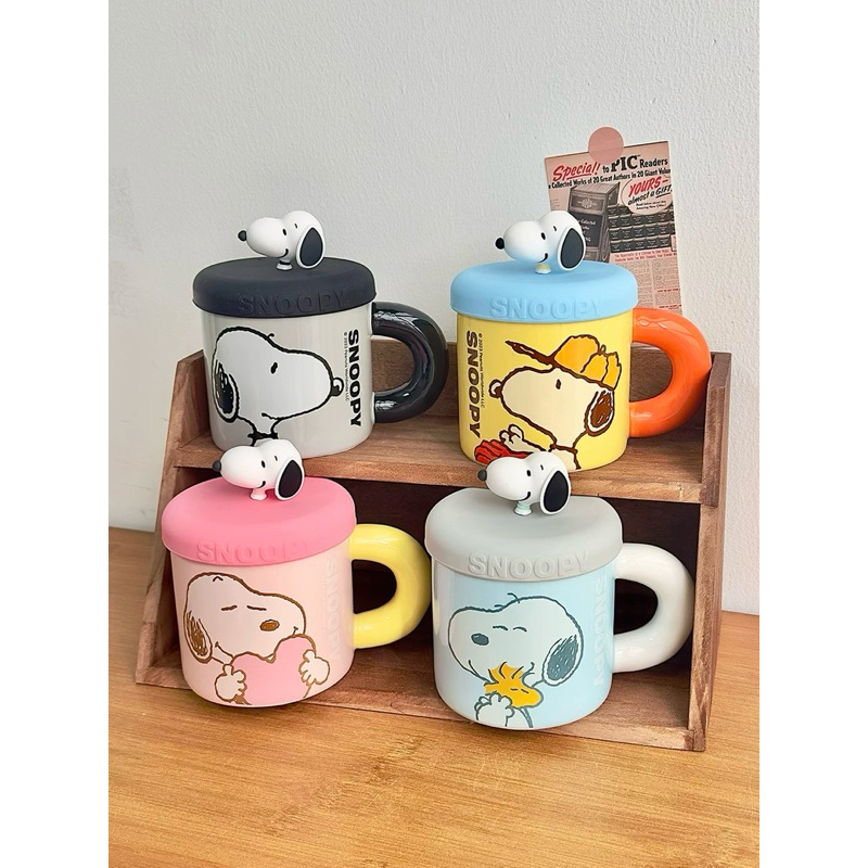 Ly Sứ - Cốc Sứ hình chó SNOOPY 4 màu dễ thương dung tích 360ml- Ly sứ ...