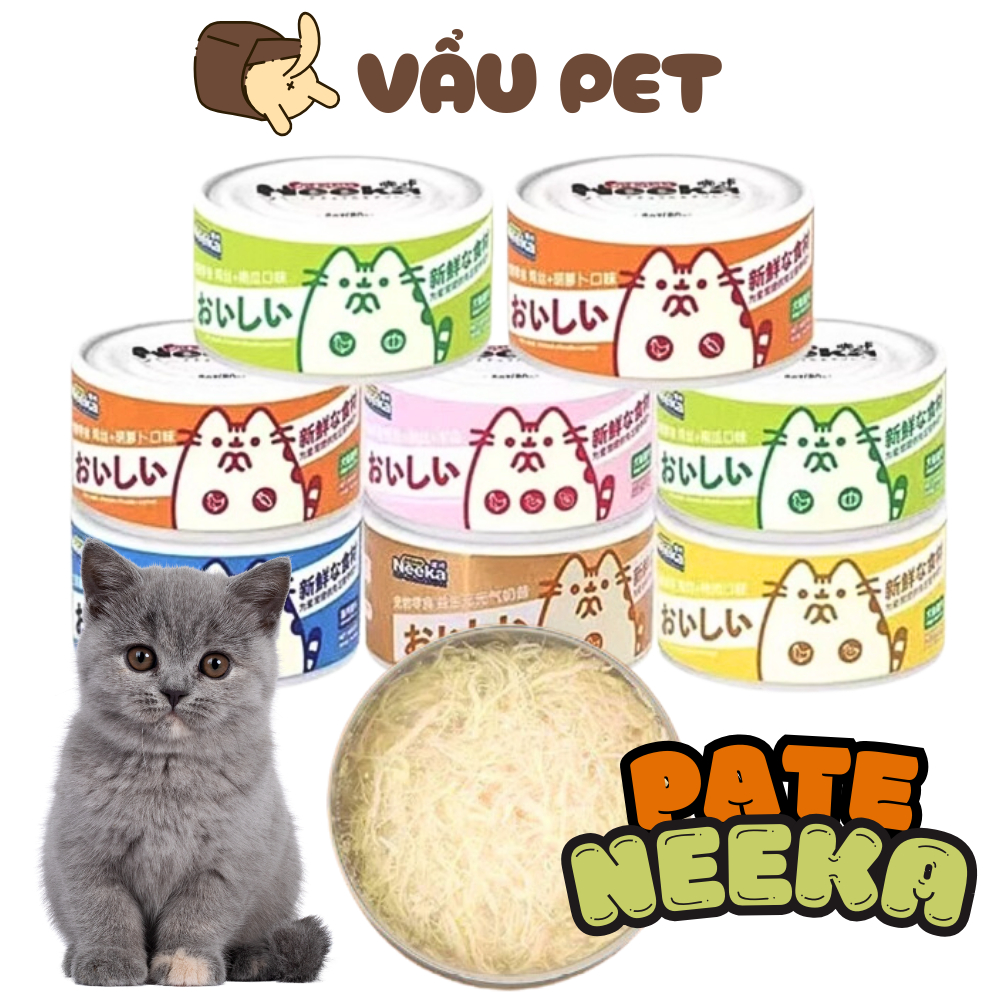 Pate Cho Mèo Neeka Dinh Dưỡng 8 Vị Thơm Ngon - Pate Neeka Cho Mèo Lon ...