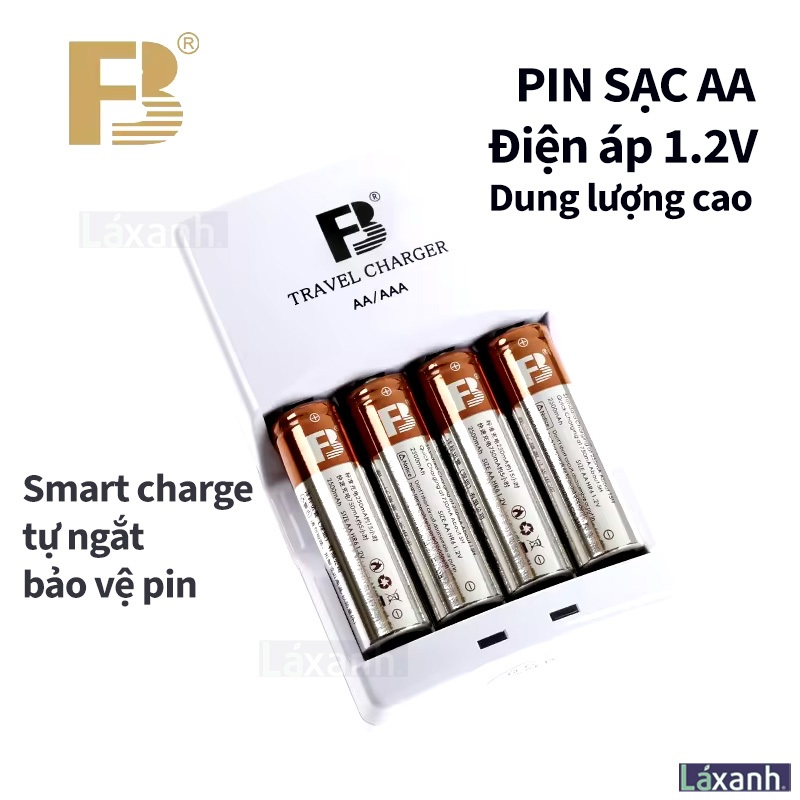 Pin sạc AA 2A 1.2V hãng FB Dung lượng cao 2500mAh 2800mAh 3000mAh 3300mAh pin tiểu 2A AA sạc con ...