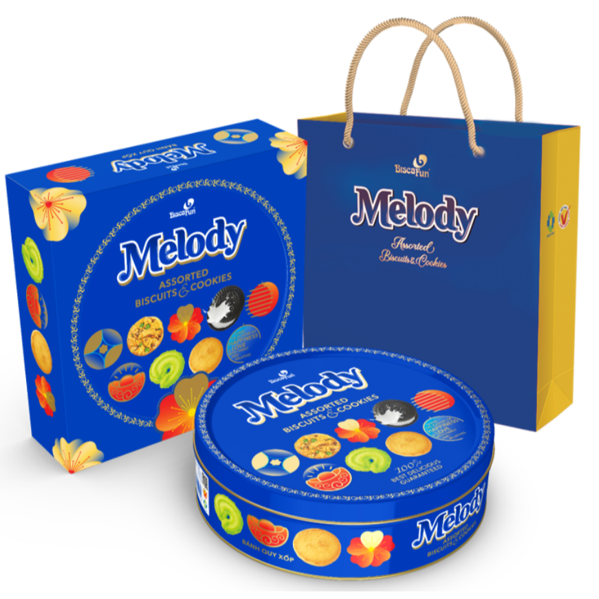 1 Hộp Bánh Melody Blue 350g/Hộp - Biscafun | Shopee Việt Nam