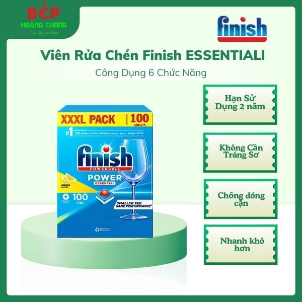 Viên rửa chén Finish Essential, viên rửa 6 chức năng, nhập khẩu châu âu ...