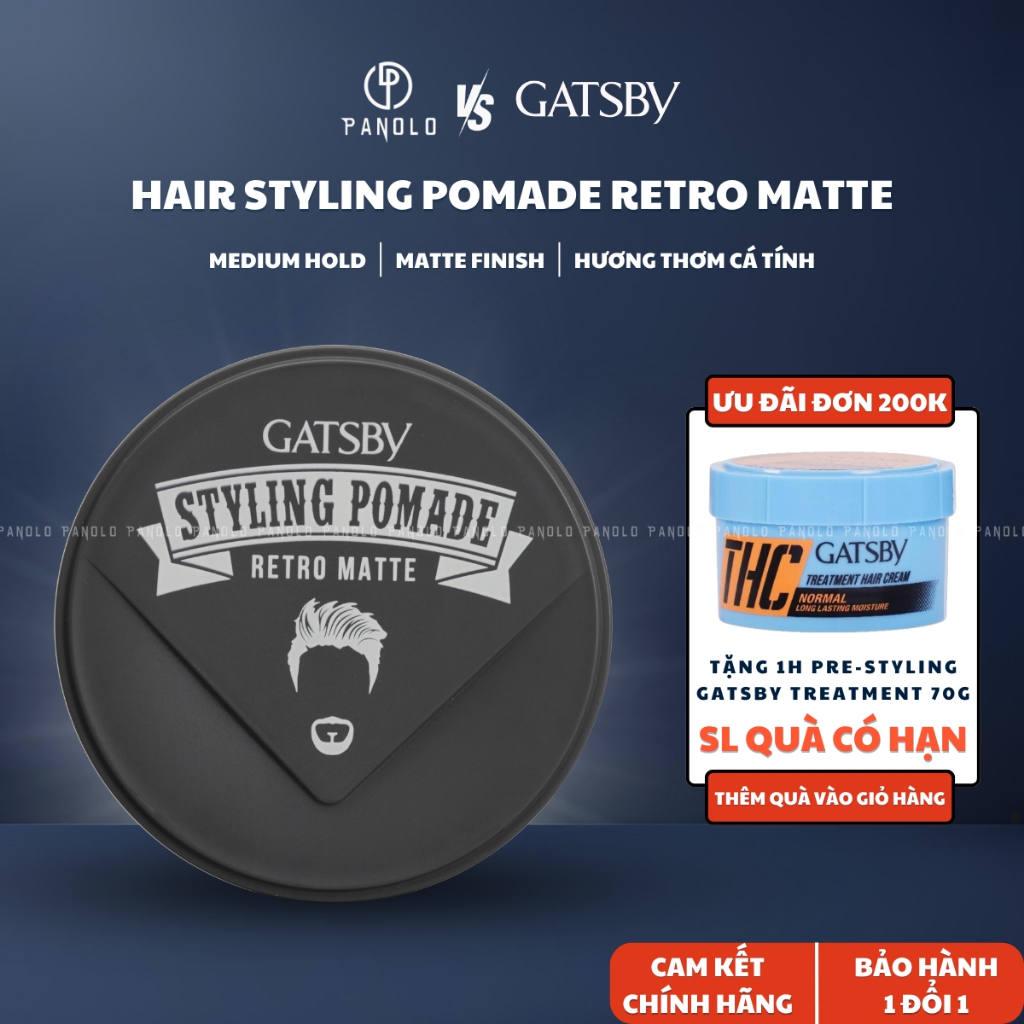 Sáp Vuốt Tóc Gatsby Hair Styling Pomade Retro Matte 75g, Unorthodox ...