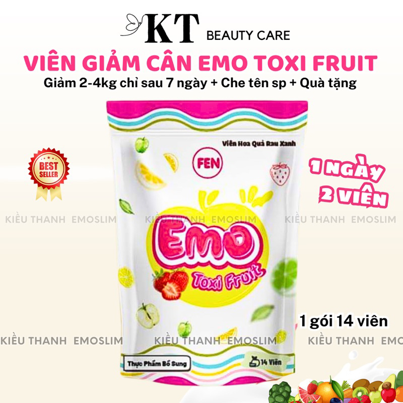 VIÊN GIẢM CÂN EMO TOXI FRUIT - giam can cap toc chi sau 7 ngày hỗ trợ ...