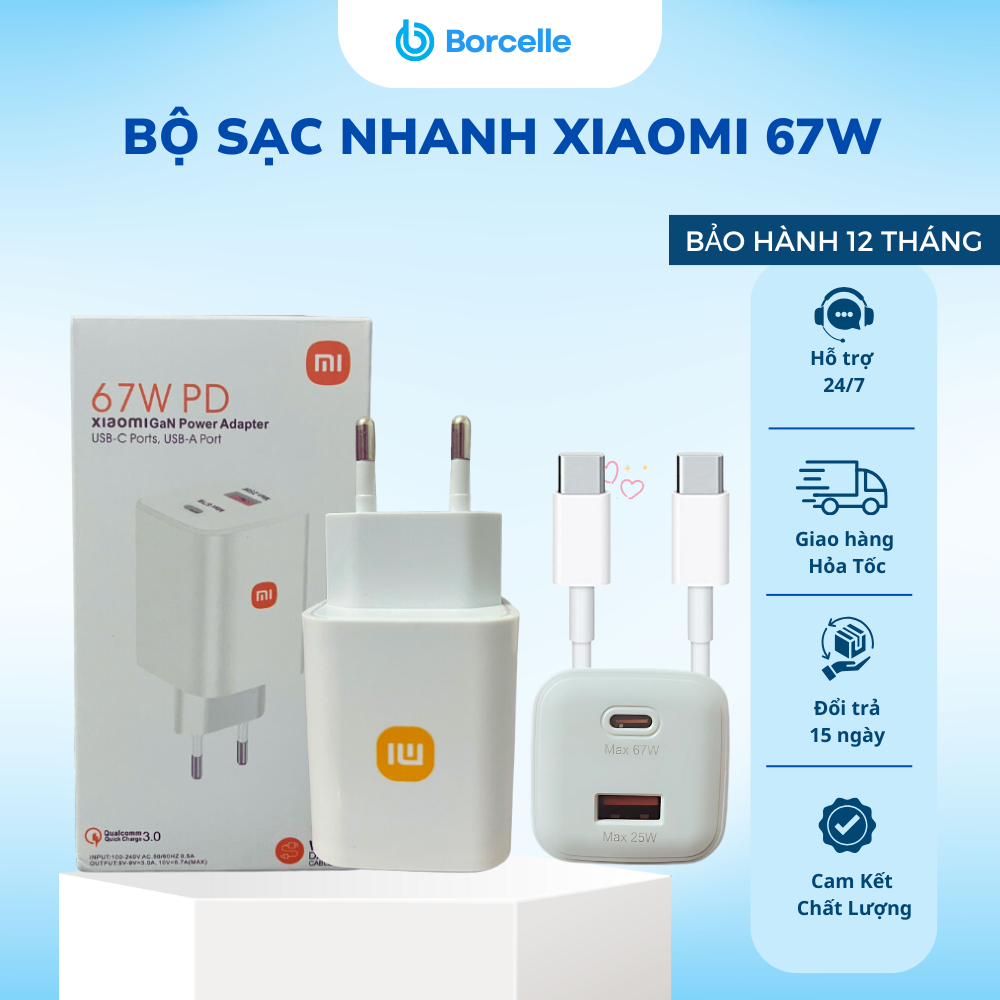 Bộ Củ Sạc Nhanh PD 67W Đa Năng 1PD 67W + 1USB 25W chính hãng sạc không nóng | Shopee Việt Nam
