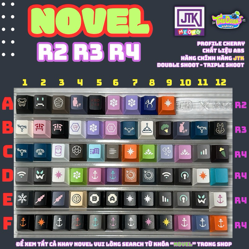 KEYCAP JTK | NOVEL JTK R2 R3 R4 | Novelties | Nút Bàn Phím | ABS CHERRY ...