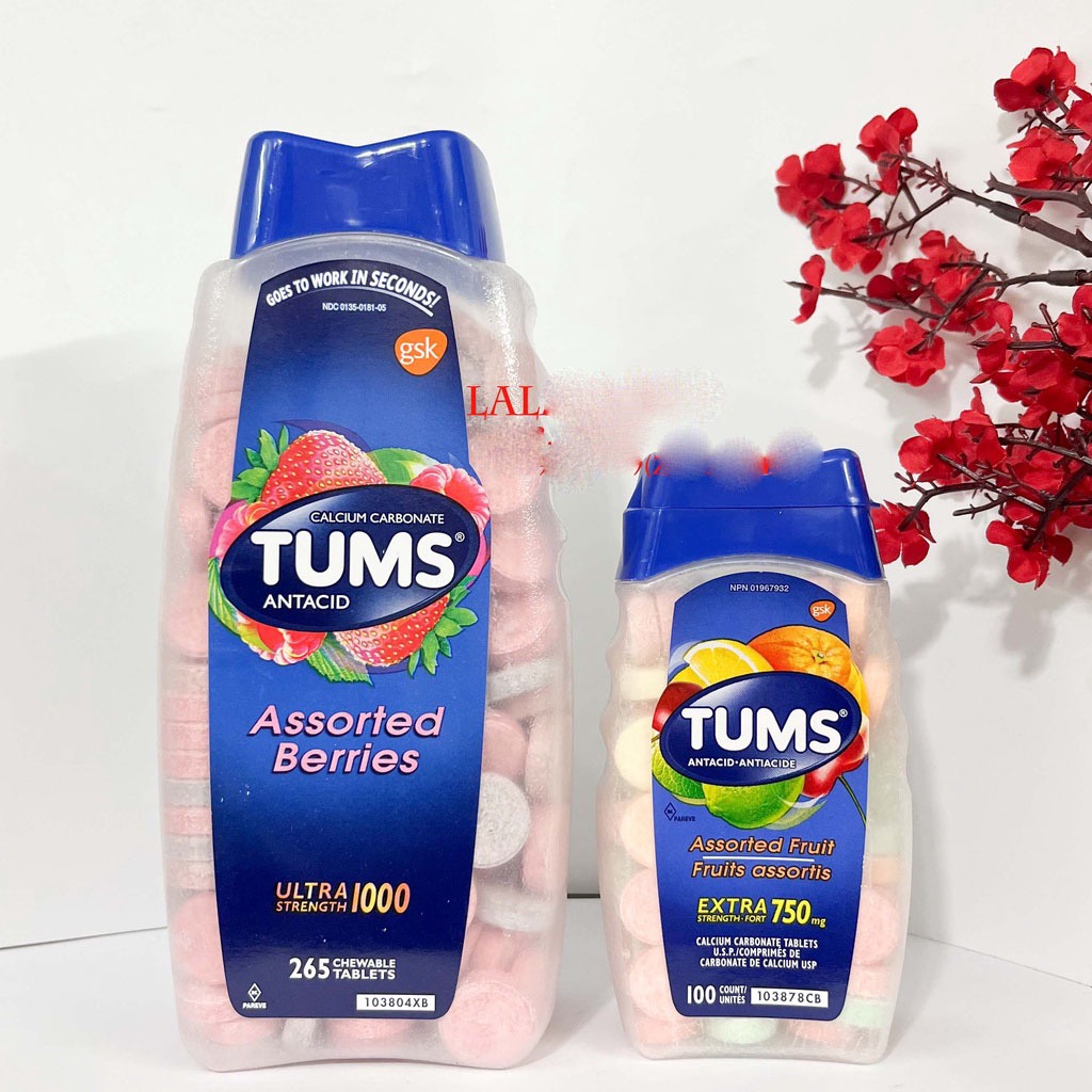 Kẹo Trái cây Tums Extra Strength Smoothies 100 viên - 200 viên - 265 ...
