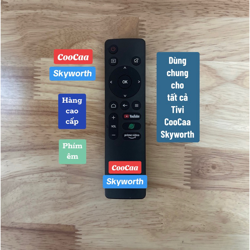 Remote Tivi Skyworth/CooCaa đa năng( Dùng chung tất cả Tivi Skyworth ...