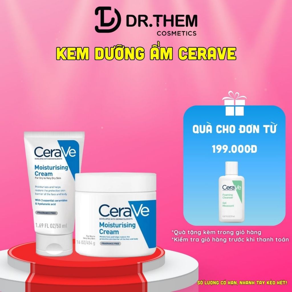 Kem Dưỡng Ẩm Cerave Dành Cho Da Khô Cerave Moisturizing Cream 50ml/340g ...