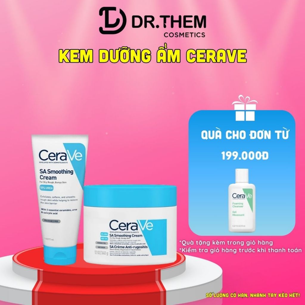 Kem Dưỡng Ẩm CeraVe Urea 10% Cho Da Nhạy Cảm CeraVe Sa Smoothing Cream ...