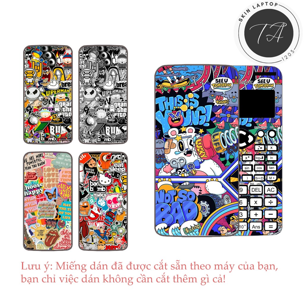 Miếng dán Decal máy tính Casio fx570, fx580, fx880,... Sticker đã được ...